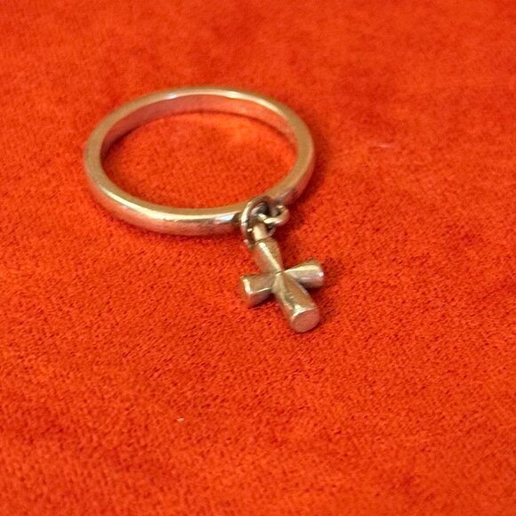 James Avery | Jewelry | James Avery St Teresa Cross Charm Dangle Ring Sterling Silver Size 859 ...